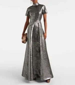 EMILIA WICKSTEAD Malinda Jacquard Gown - Metallic