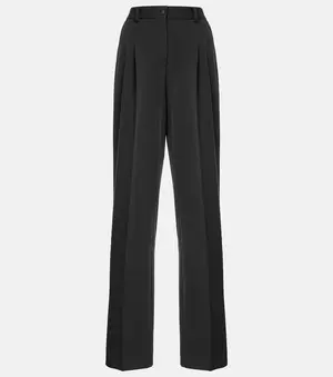 Dolce & Gabbana Wool And Silk Wide-leg Trousers
