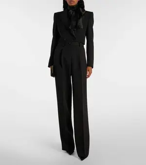 Dolce & Gabbana Wool And Silk Wide-leg Trousers