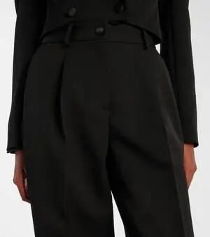 Dolce & Gabbana Wool And Silk Wide-leg Trousers