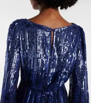 Rixo Coco Sequined Midi Dress