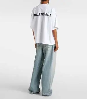 Balenciaga Printed Cotton Jersey T-shirt