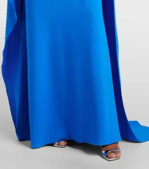 Oscar De La Renta Draped Silk-blend Gown