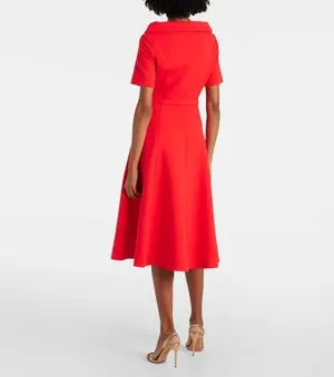 Oscar De La Renta Wool-blend Midi Dress