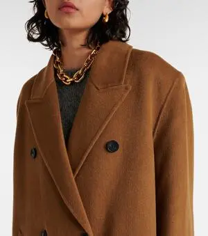 THE FRANKIE SHOP Gaia Double-breasted Wool-blend Coat