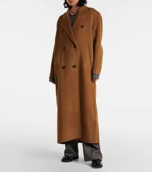 THE FRANKIE SHOP Gaia Double-breasted Wool-blend Coat