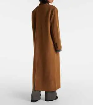 THE FRANKIE SHOP Gaia Double-breasted Wool-blend Coat