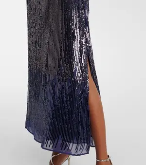 Rixo Coco Sequined Midi Dress