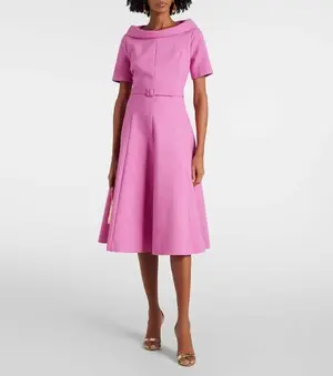Oscar De La Renta Wool-blend Midi Dress