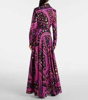 Emilio Pucci Fontane Printed Maxi Skirt - Pink