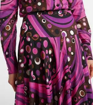 Emilio Pucci Fontane Printed Maxi Skirt - Pink