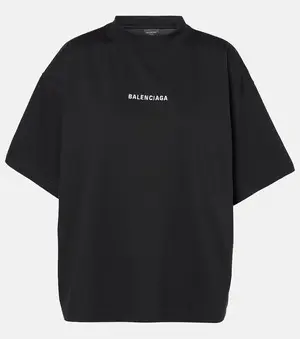 Balenciaga Printed Cotton Jersey T-shirt