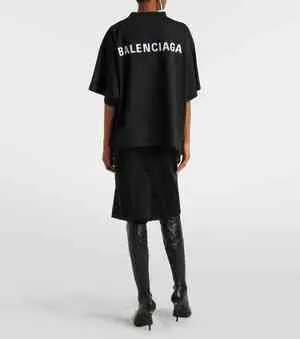 Balenciaga Printed Cotton Jersey T-shirt