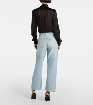RE/DONE Easy Straight Cropped Jeans