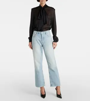 RE/DONE Easy Straight Cropped Jeans