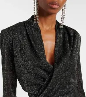 Isabel Marant Étoile Cinay Lame Wrap Top