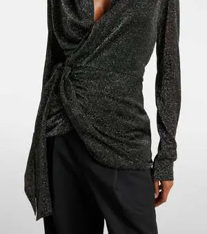 Isabel Marant Étoile Cinay Lame Wrap Top