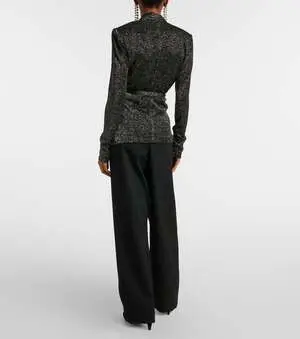 Isabel Marant Étoile Cinay Lame Wrap Top