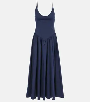 Staud Dena Cotton Midi Dress