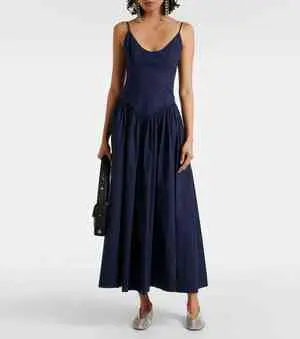 Staud Dena Cotton Midi Dress