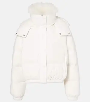 YVES SALOMON Doudoune 58cm Shearling-trimmed Ski Jacket