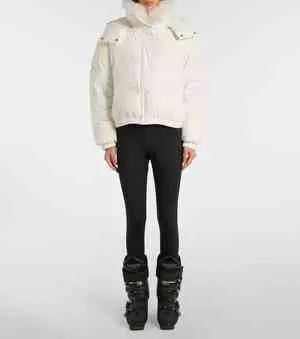 YVES SALOMON Doudoune 58cm Shearling-trimmed Ski Jacket