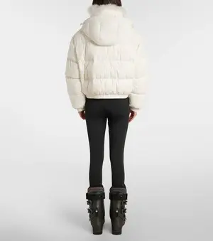 YVES SALOMON Doudoune 58cm Shearling-trimmed Ski Jacket