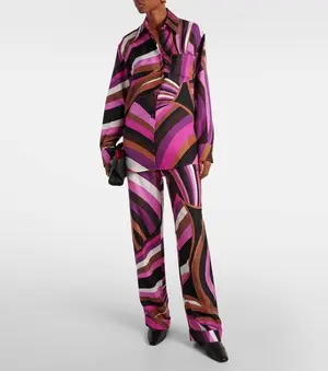 Emilio Pucci Iride Silk Twill Shirt