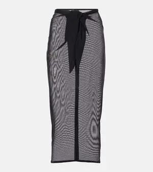 KARLA COLLETTO Mesh Beach Cover-up - Black