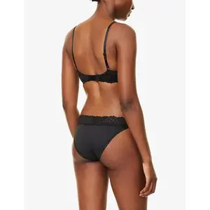 Calvin Klein Attraction Lace-trim Stretch-woven Balconette Bra