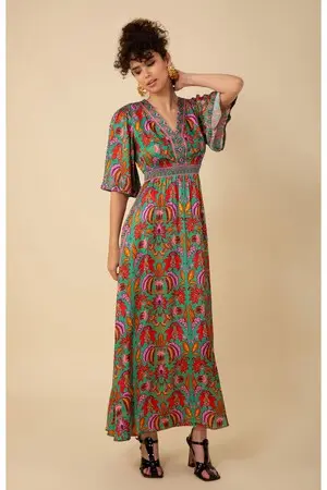 Hale Bob Felicity Maxi Dress - Green