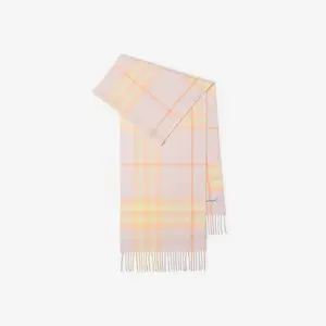 Burberry Check Cashmere Scarf Cameo