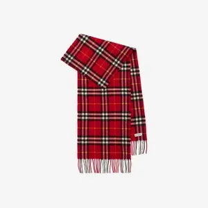 Burberry Check Cashmere Scarf Currant