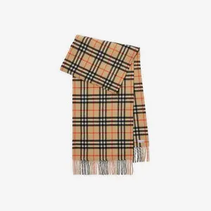 Burberry Check Cashmere Scarf - Sand