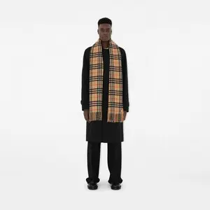 Burberry Check Cashmere Scarf - Sand