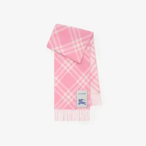Burberry Check Cashmere Scarf Sugar Pink