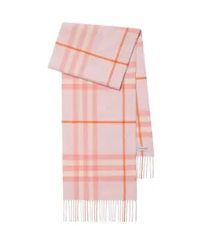 Burberry Check Cashmere Scarf Sugar
