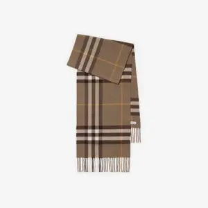 Burberry Check Cashmere Scarf Vole