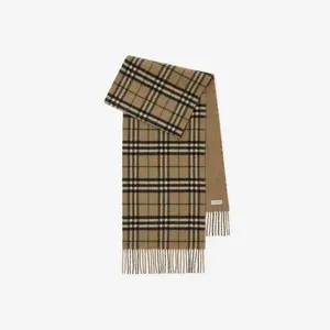 Burberry Reversible Check Cashmere Scarf Linden