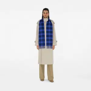 Burberry Narrow Check Cashmere Scarf