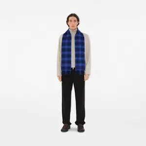 Burberry Narrow Check Cashmere Scarf
