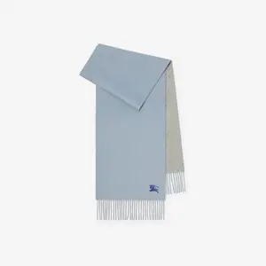 Burberry Reversible Cashmere Scarf Bank/pale Grey