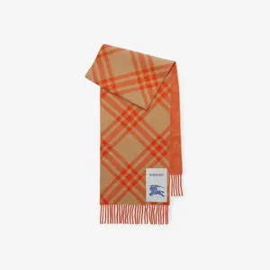Burberry Reversible Check Rose Cashmere Scarf