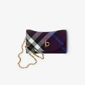 Burberry Rocking Horse Chain Strap Wallet Pansy