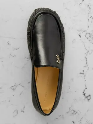 Proenza Schouler Park Embellished Glossed Textured-leather Loafers