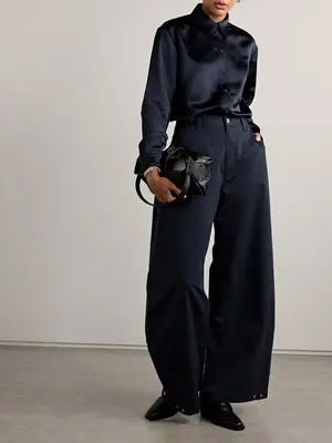 Proenza Schouler White Label Raven Satin-twill Shirt