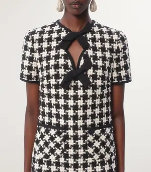 Valentino Garavani Houndstooth Mini A-line Dress