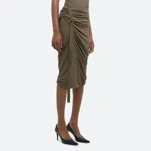 Helmut Lang Wind Draped Skirt - Olive