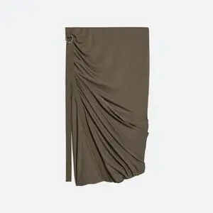 Helmut Lang Wind Draped Skirt - Olive