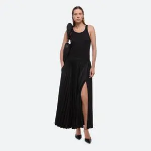 Helmut Lang Pleated Jacquard Skirt - Black/black